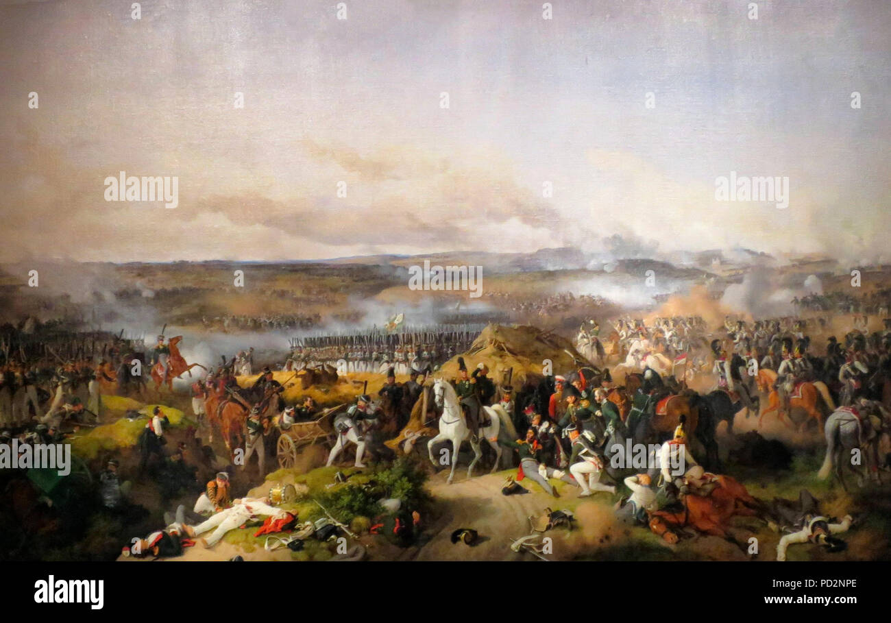 Pyotr Bagration giving orders during the Battle of Borodino while being ...