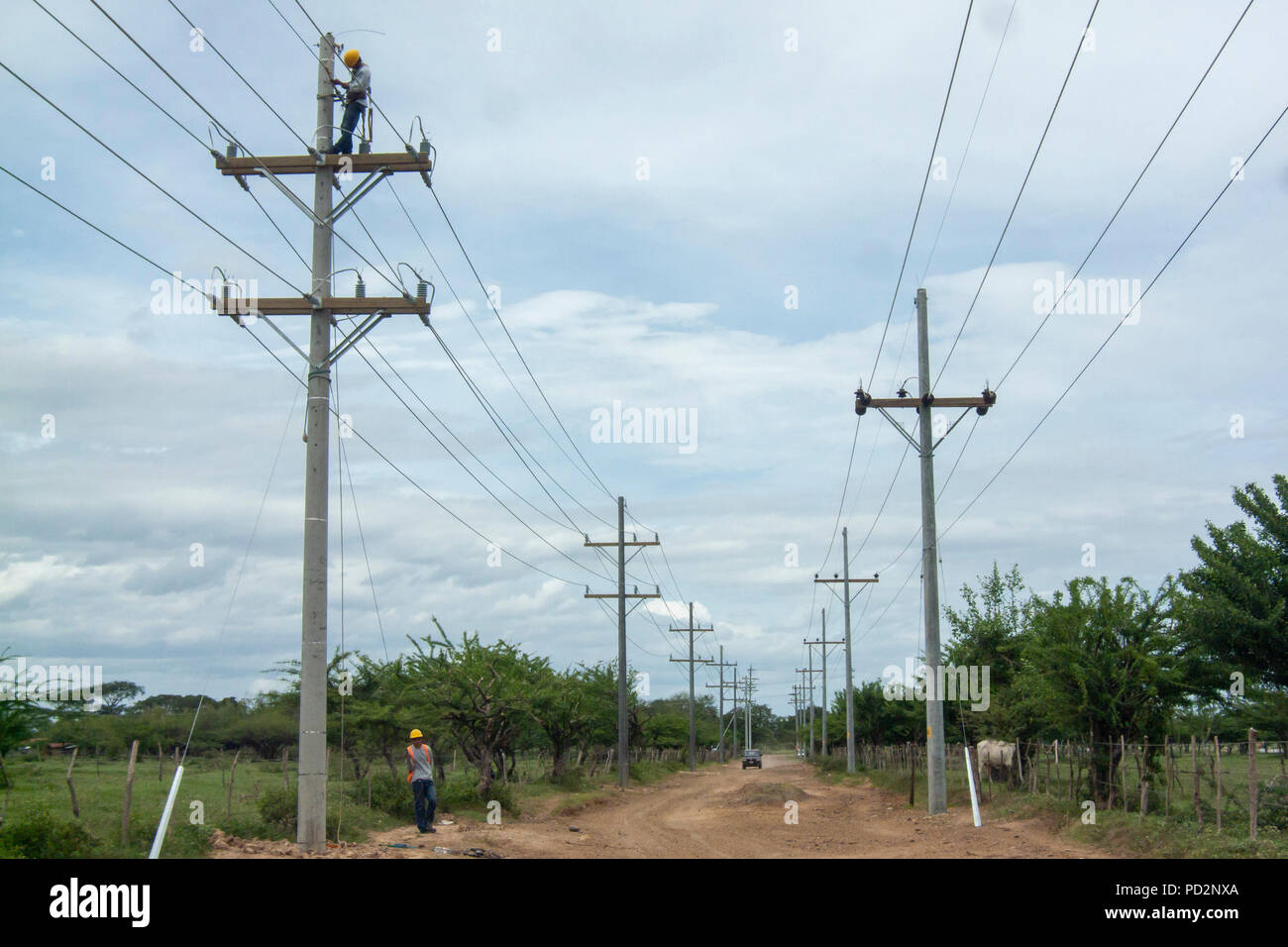 Power distribution line rural hi-res stock photography and images - Alamy