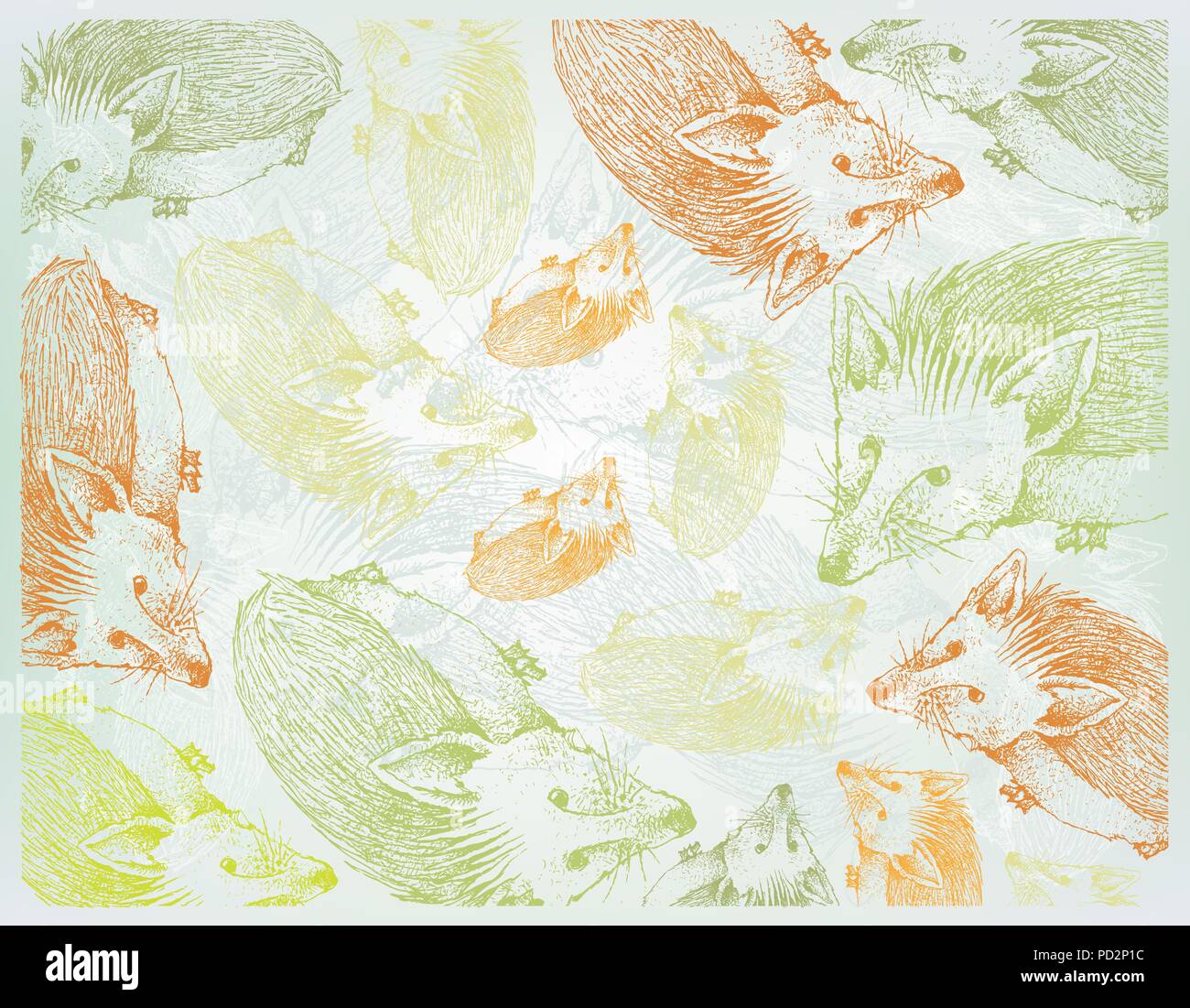 Autumn Animal, Illustration Wallpaper Background of Hand Drawn of ...