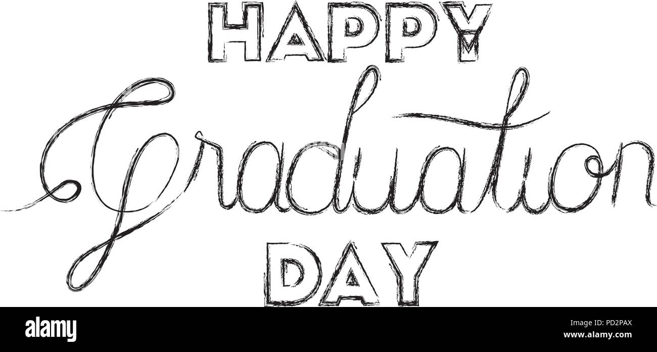 graduation message with hand made font Stock Vector Image & Art - Alamy