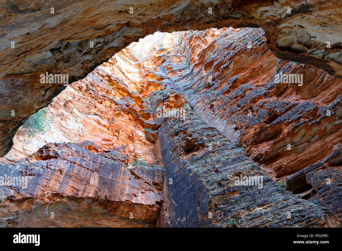Sandstone rock formation at Cathedral Gorge, Purnululu National Park ...