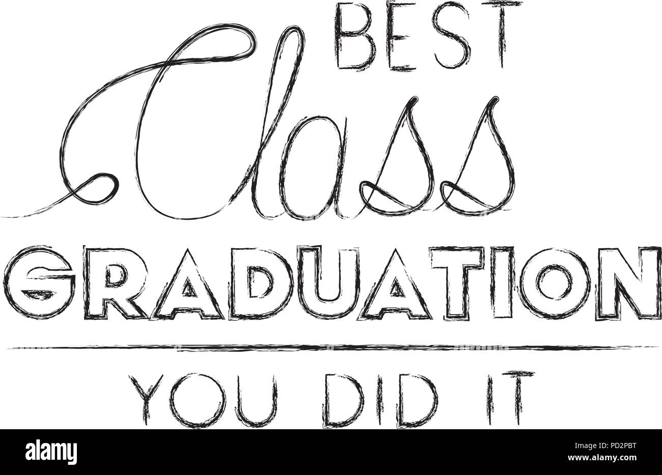 class of the year hand made font Stock Vector Image & Art - Alamy