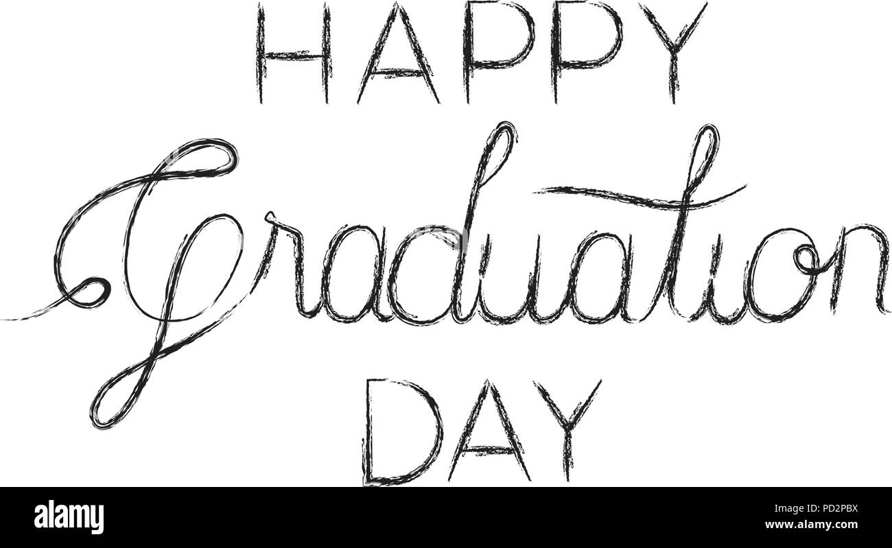 graduation message with hand made font Stock Vector Image & Art - Alamy
