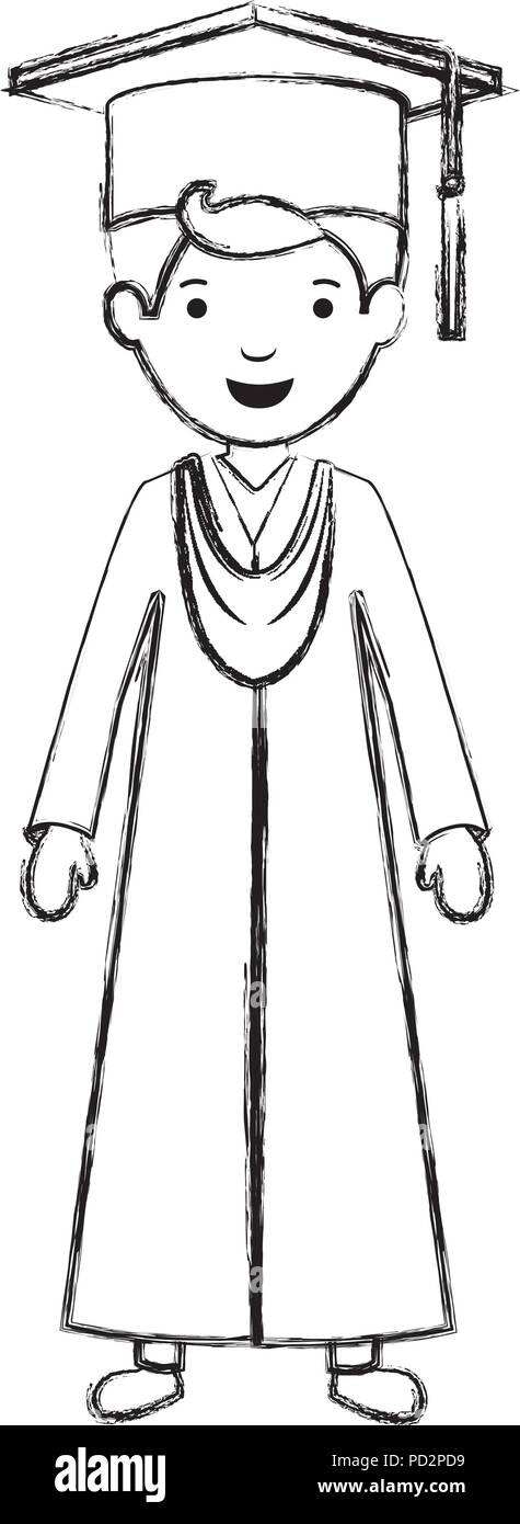 young boy graduate character Stock Vector Image & Art - Alamy