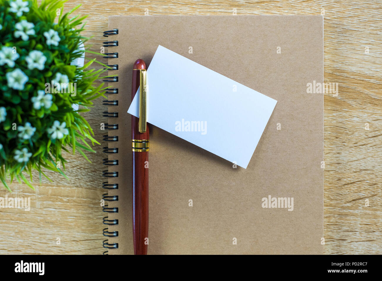 Blank business card or name card with space for add text name address ...