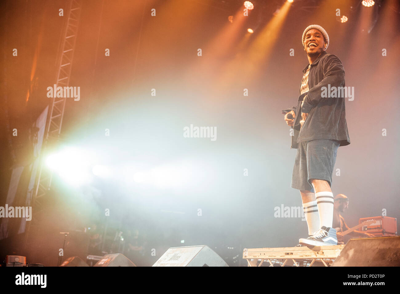 Denmark, Roskilde - July 8, 2018. The American rapper, singer and ...