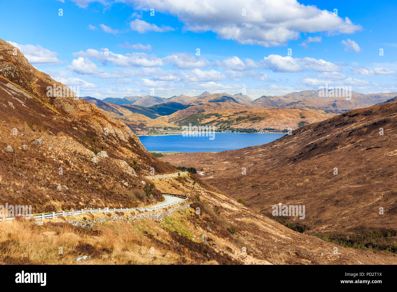 The Road through the mountains to Kylerhea Stock Photo - Alamy