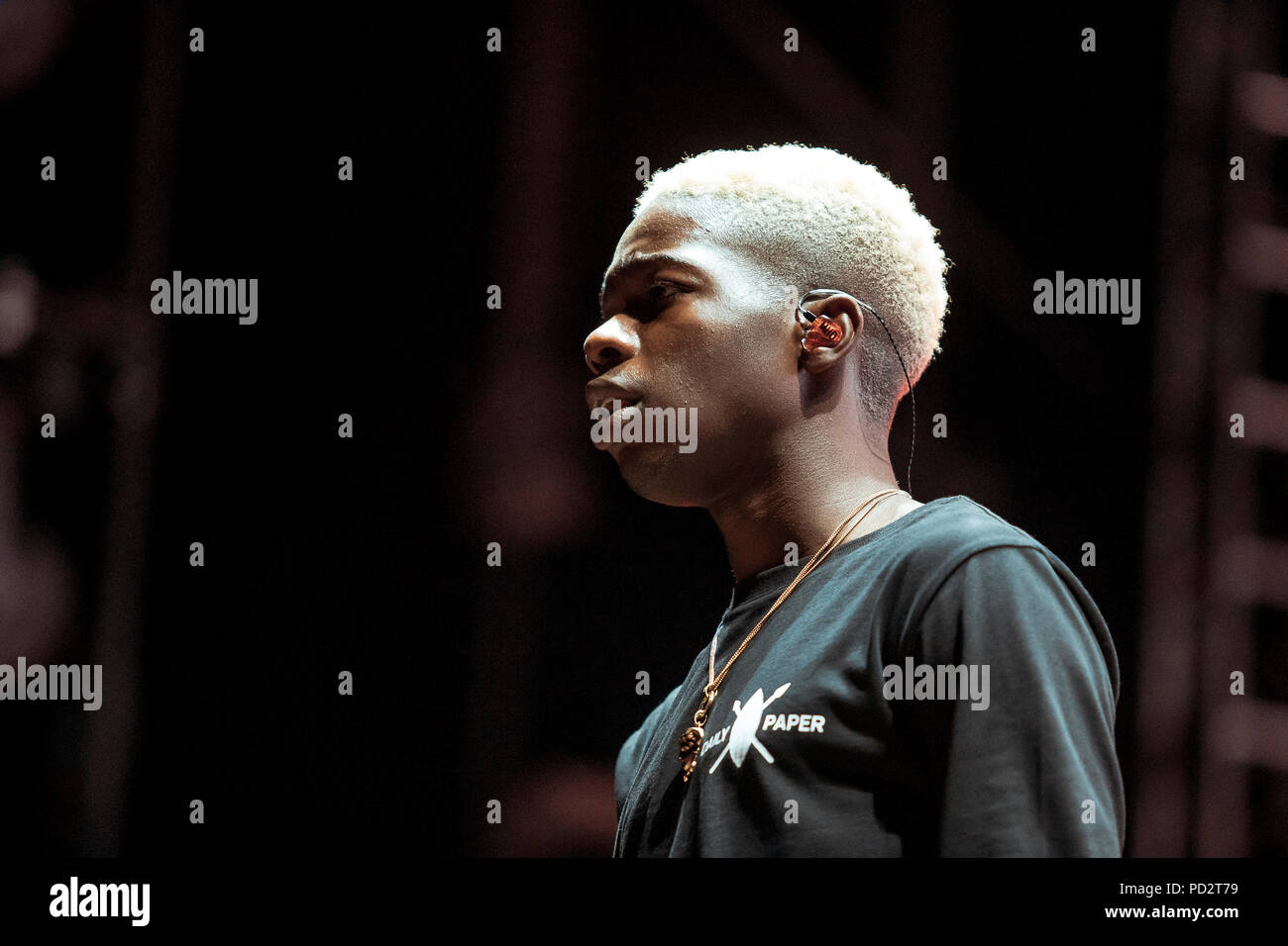 Denmark, Roskilde - July 8, 2018. The French rapper, singer and ...