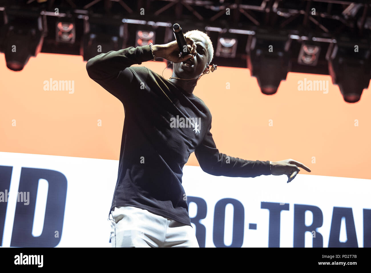 Denmark, Roskilde - July 8, 2018. The French rapper, singer and ...