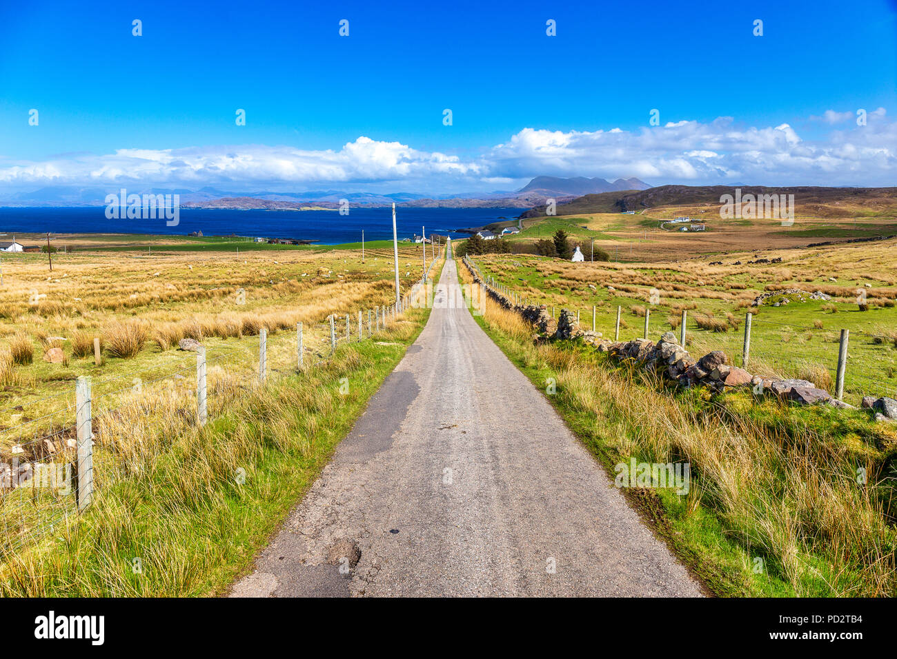 Culkein north road near clashmore and stoer hi-res stock photography ...