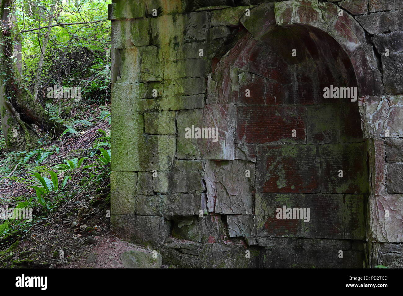 Under the stone bridge Stock Photo - Alamy