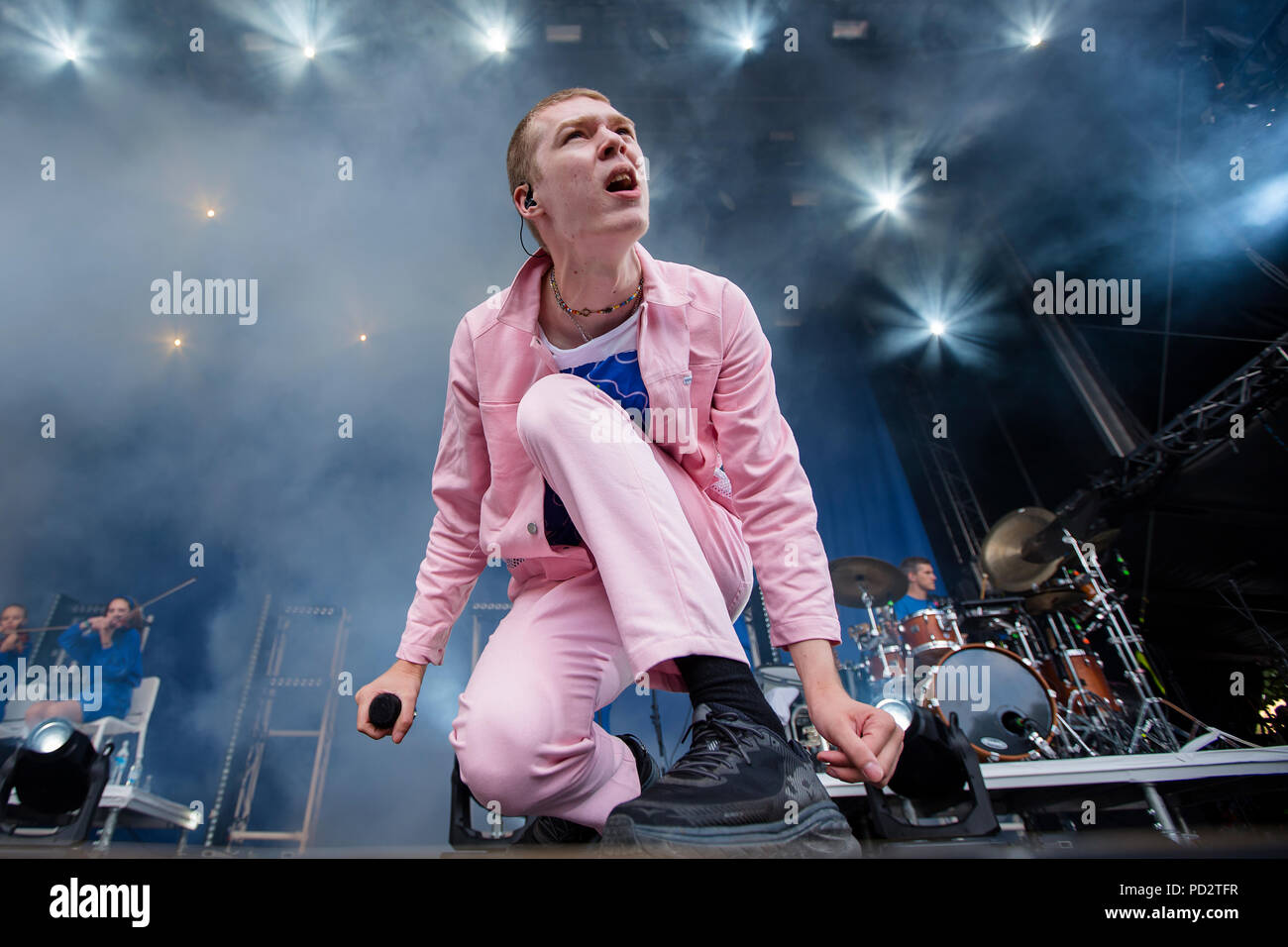 Norway, Bergen - June 15, 2018. The Norwegian rapper Cezinando performs ...