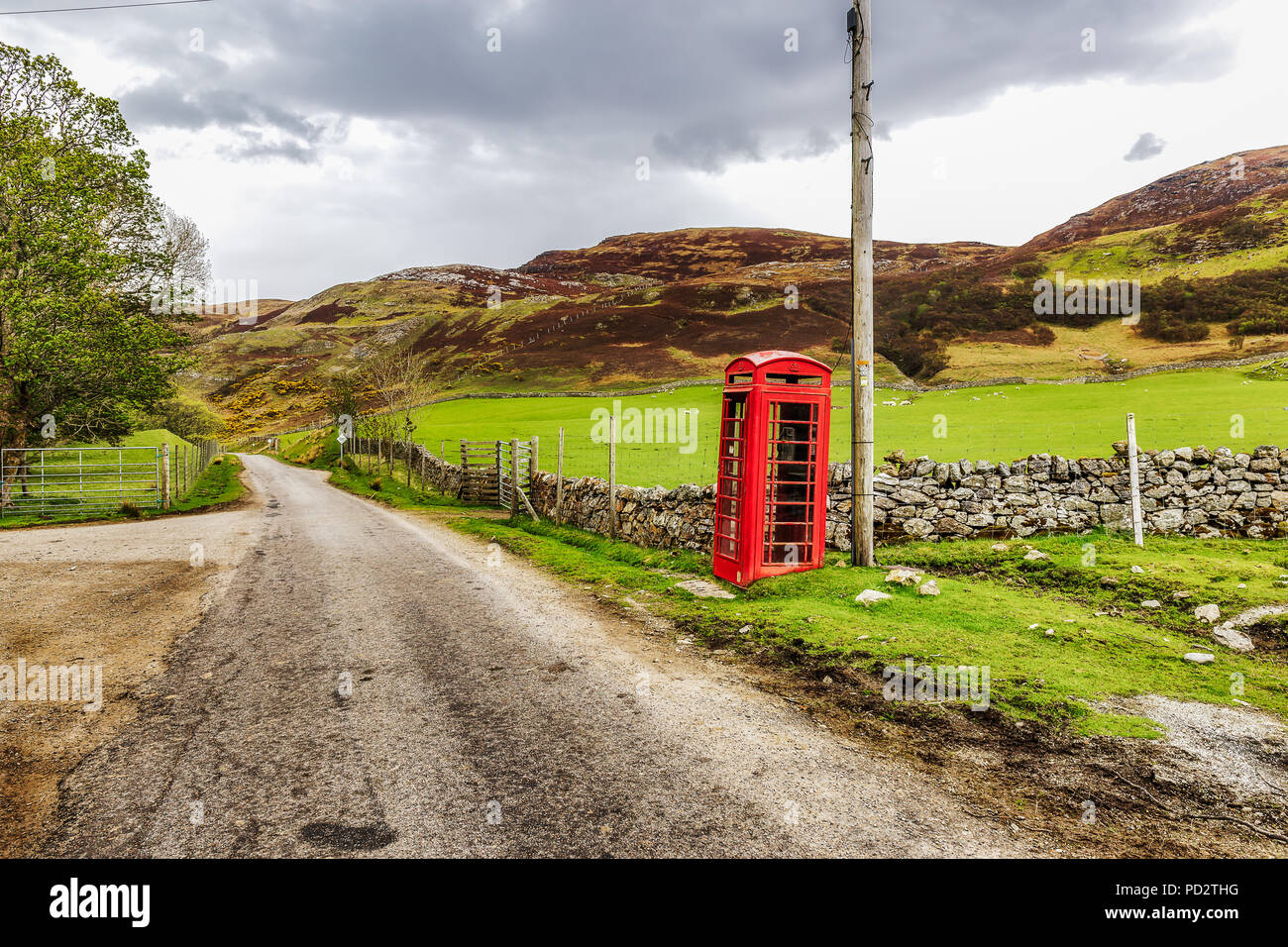 Phone booth scottish highlands hi-res stock photography and images - Alamy