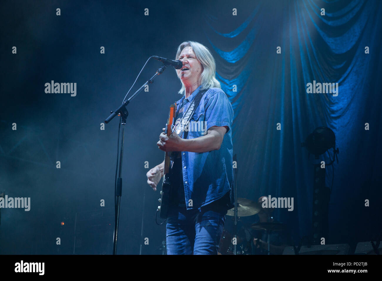 Norway, Fredrikstad - July 27, 2018. The Norwegian country rock band ...