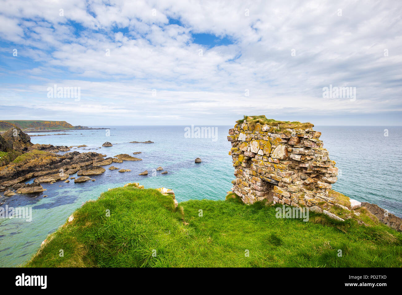 Findlater Castle ruins near the village Cullen Stock Photo - Alamy