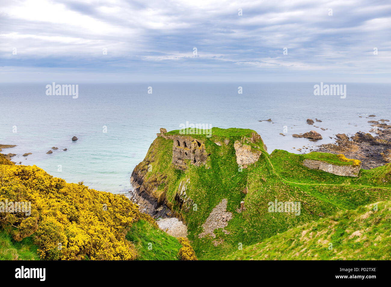 Findlater Castle ruins near the village Cullen Stock Photo - Alamy