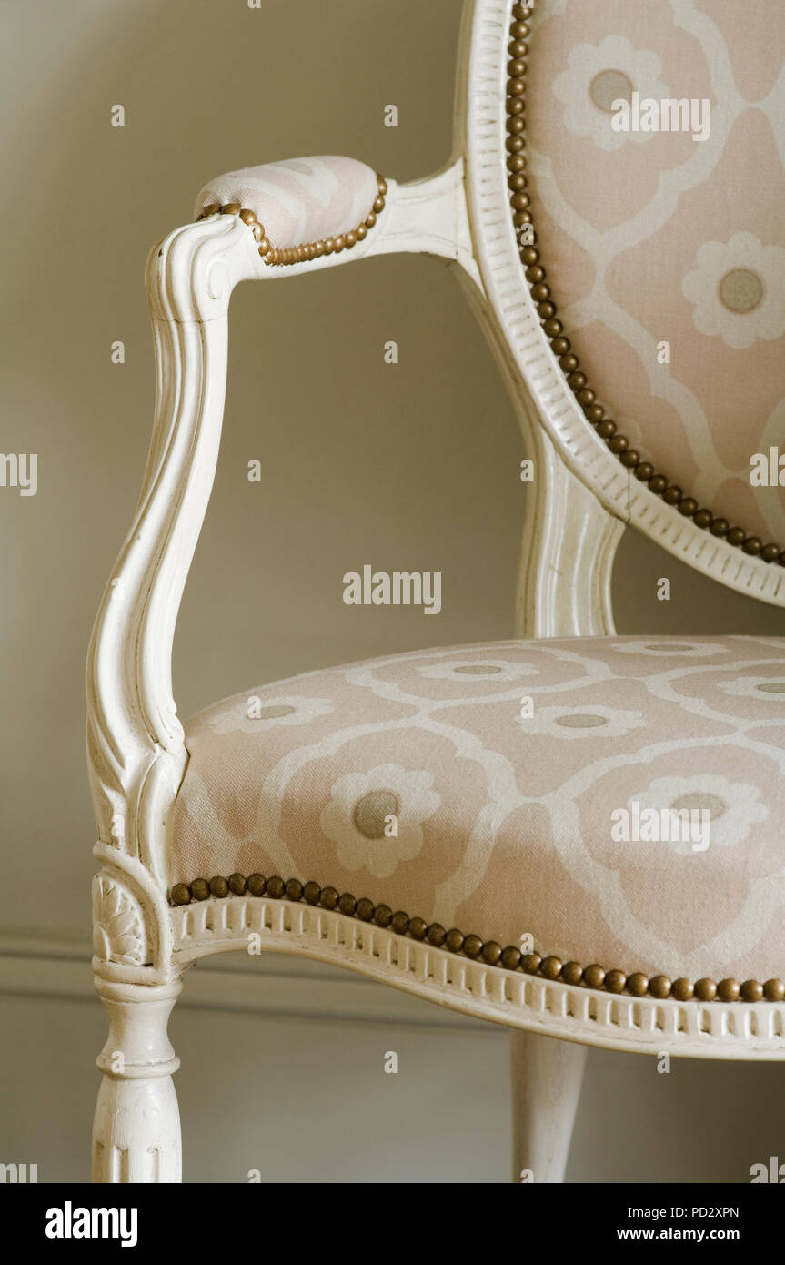 Close-up on floral pattern chair Stock Photo - Alamy