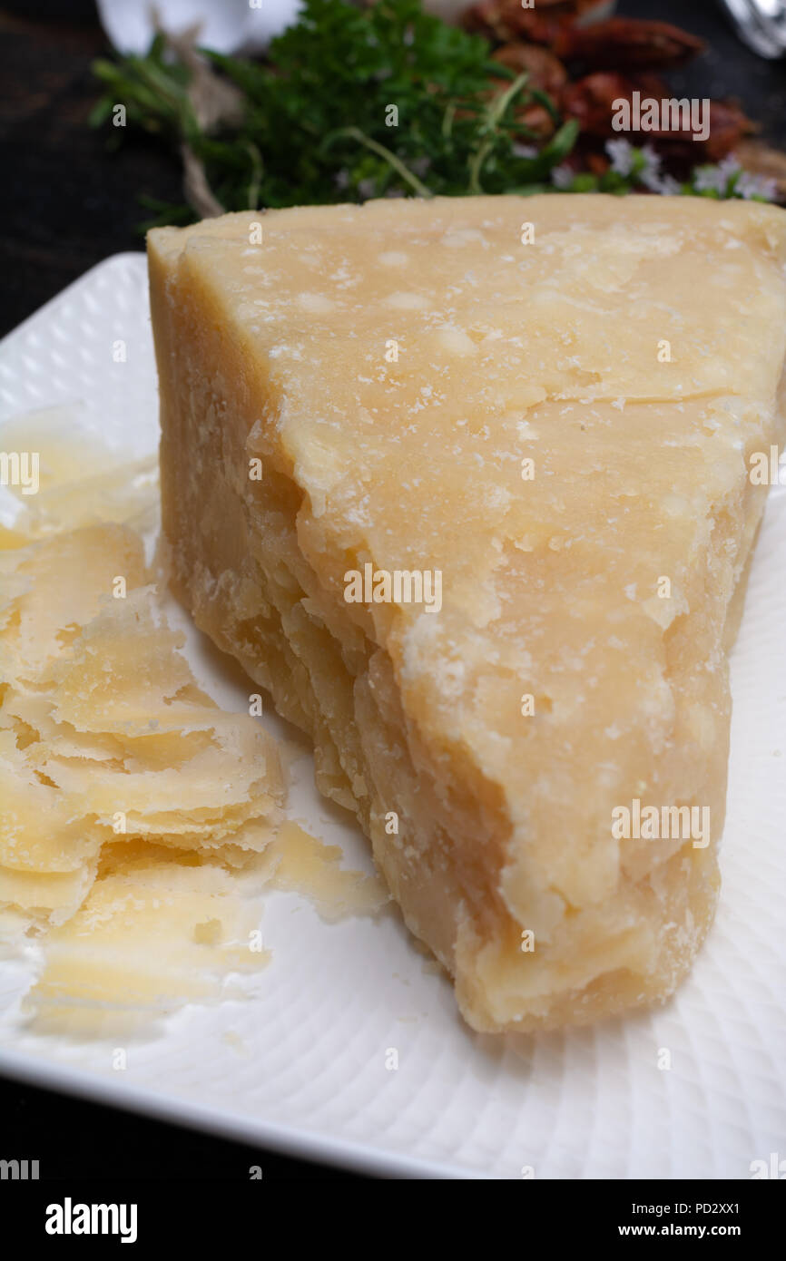 Traditional italian food - 36 months aged in caves Italian parmesan ...