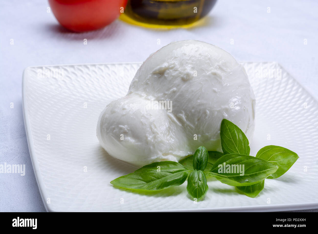 Fresh soft Italian white cheese mozzarella buffalo, original from ...