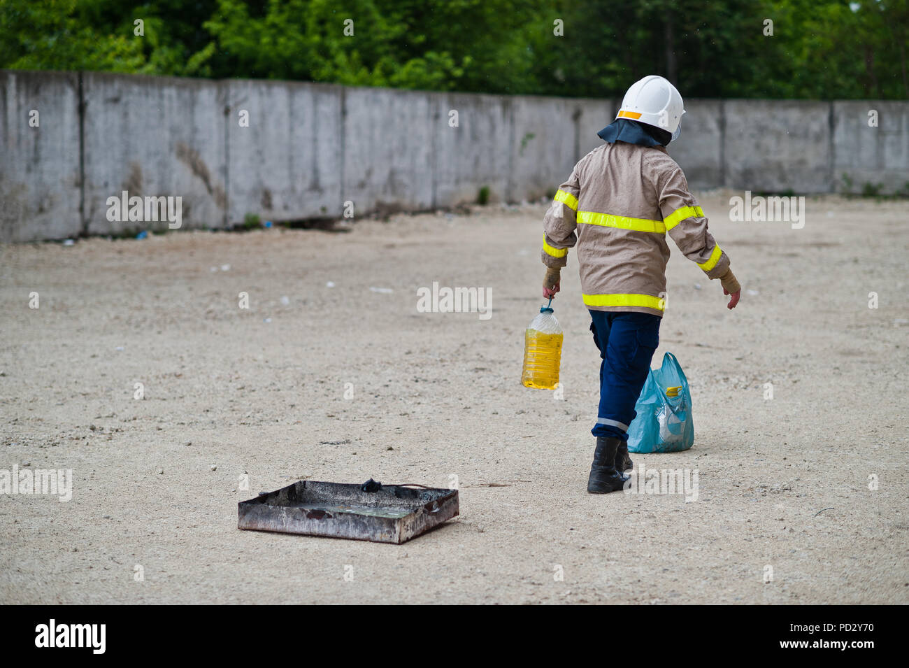 Hai, Ukraine - July 10, 2018: Tutorial how to give the fire safety ...