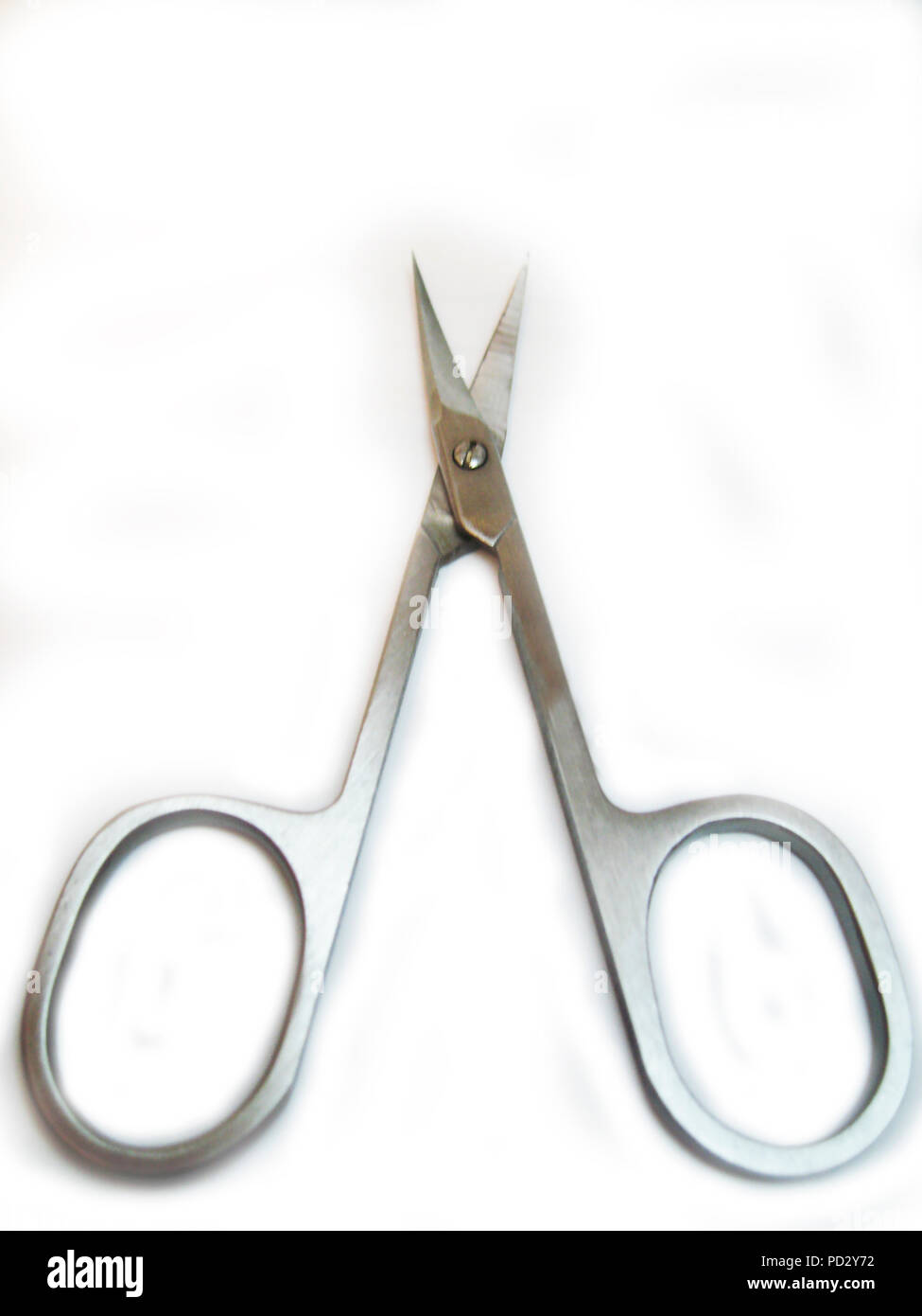Manicure scissors for nails hand isolated on white background Stock ...