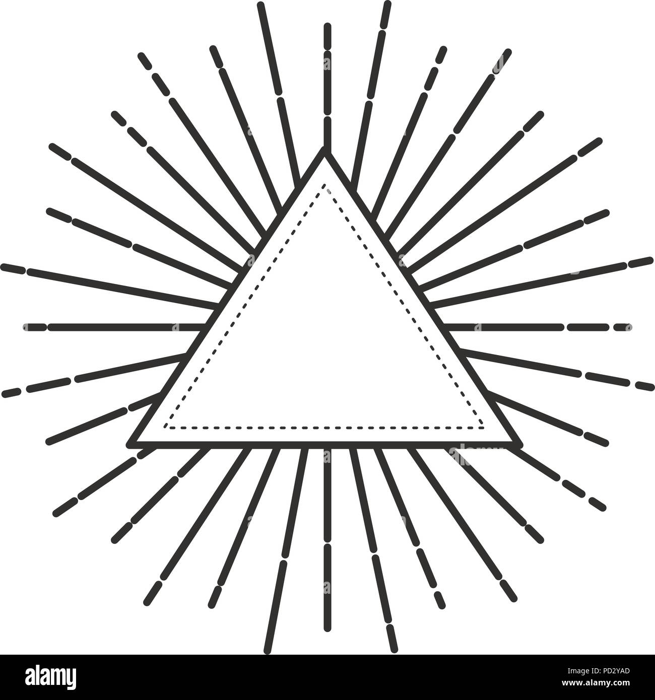 triangular frame with burst Stock Vector Image & Art - Alamy