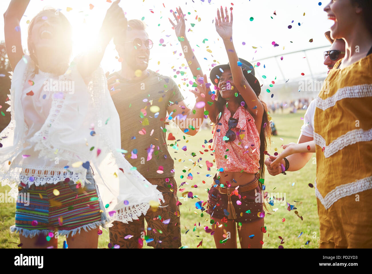 Throwing confetti hi-res stock photography and images - Alamy
