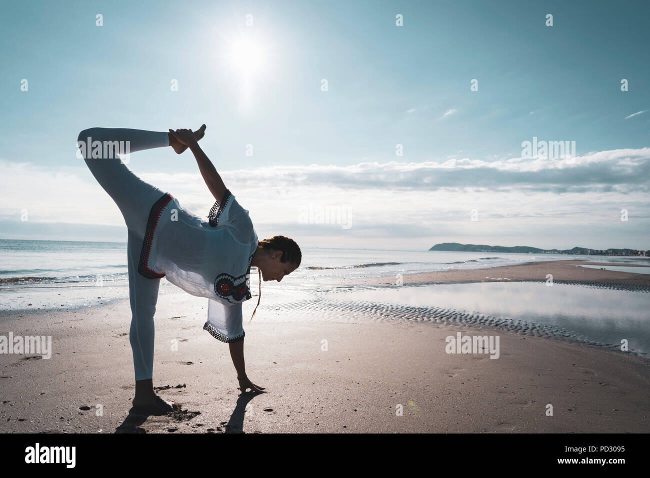 One woman on the beach hi-res stock photography and images - Alamy