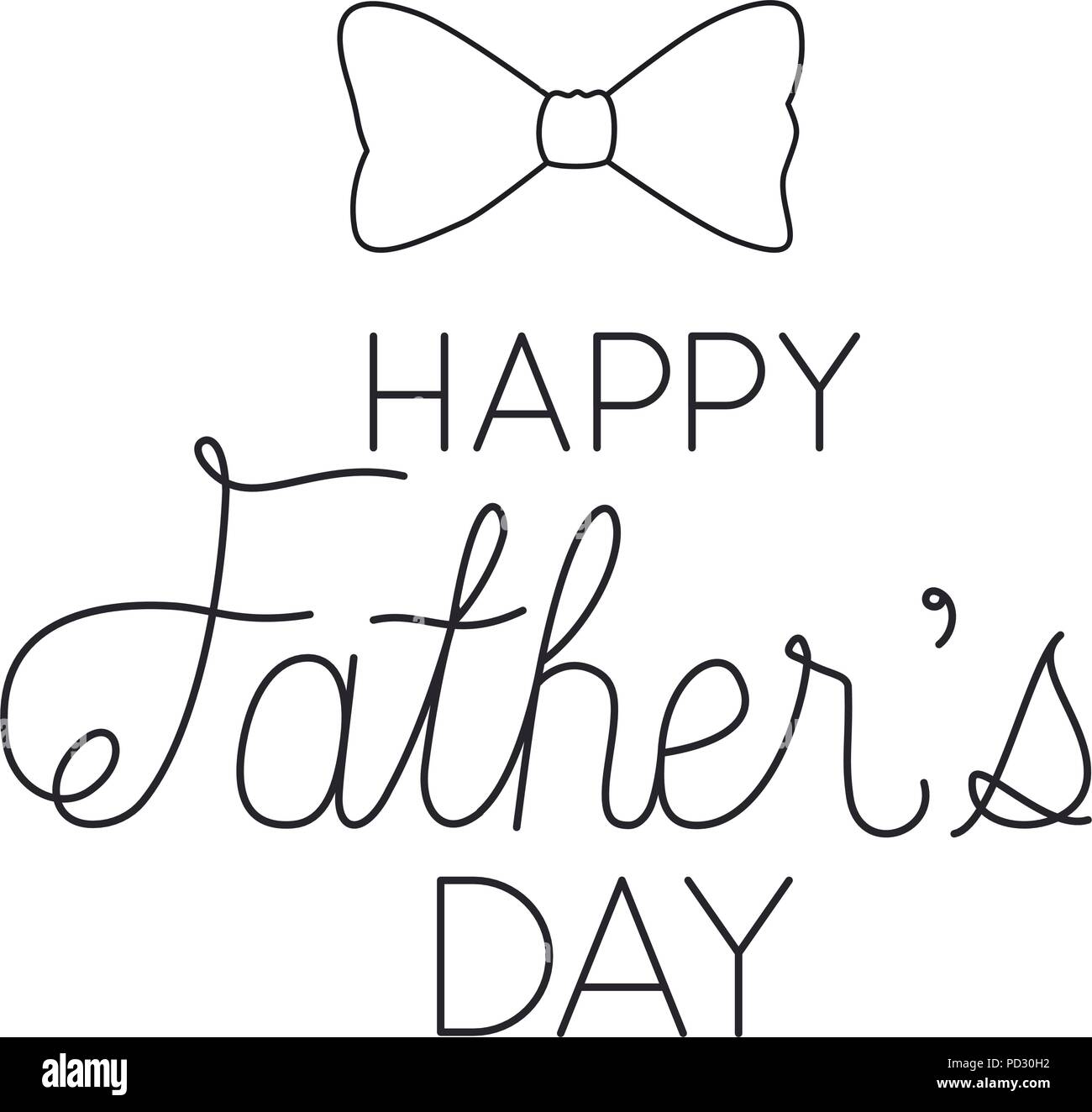 fathers day handmade font with bow tie Stock Vector Image & Art - Alamy
