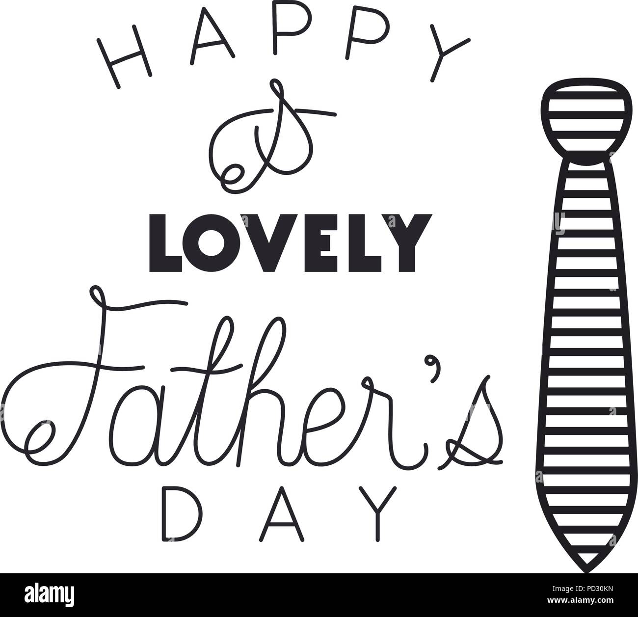 fathers day handmade font with necktie Stock Vector Image & Art - Alamy