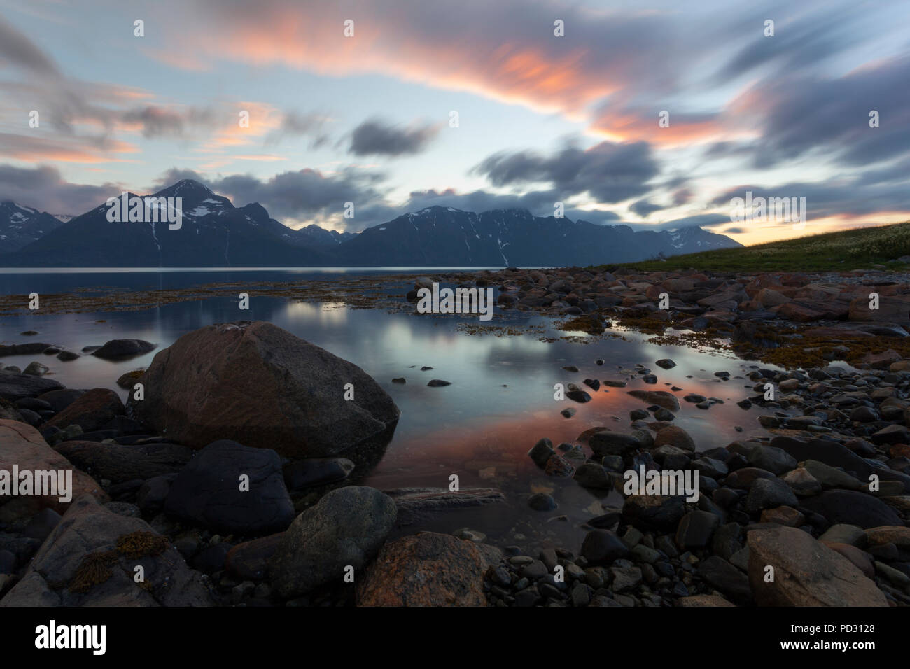 Lyngen alps in sunset hi-res stock photography and images - Alamy