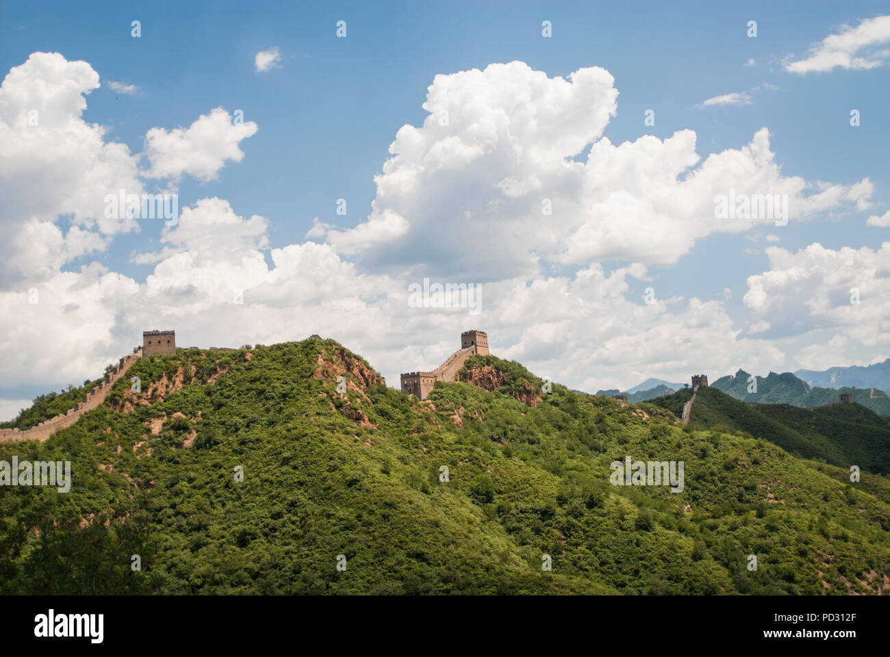 The Great Wall of China at Jinshanling, a popular hiking route and one ...