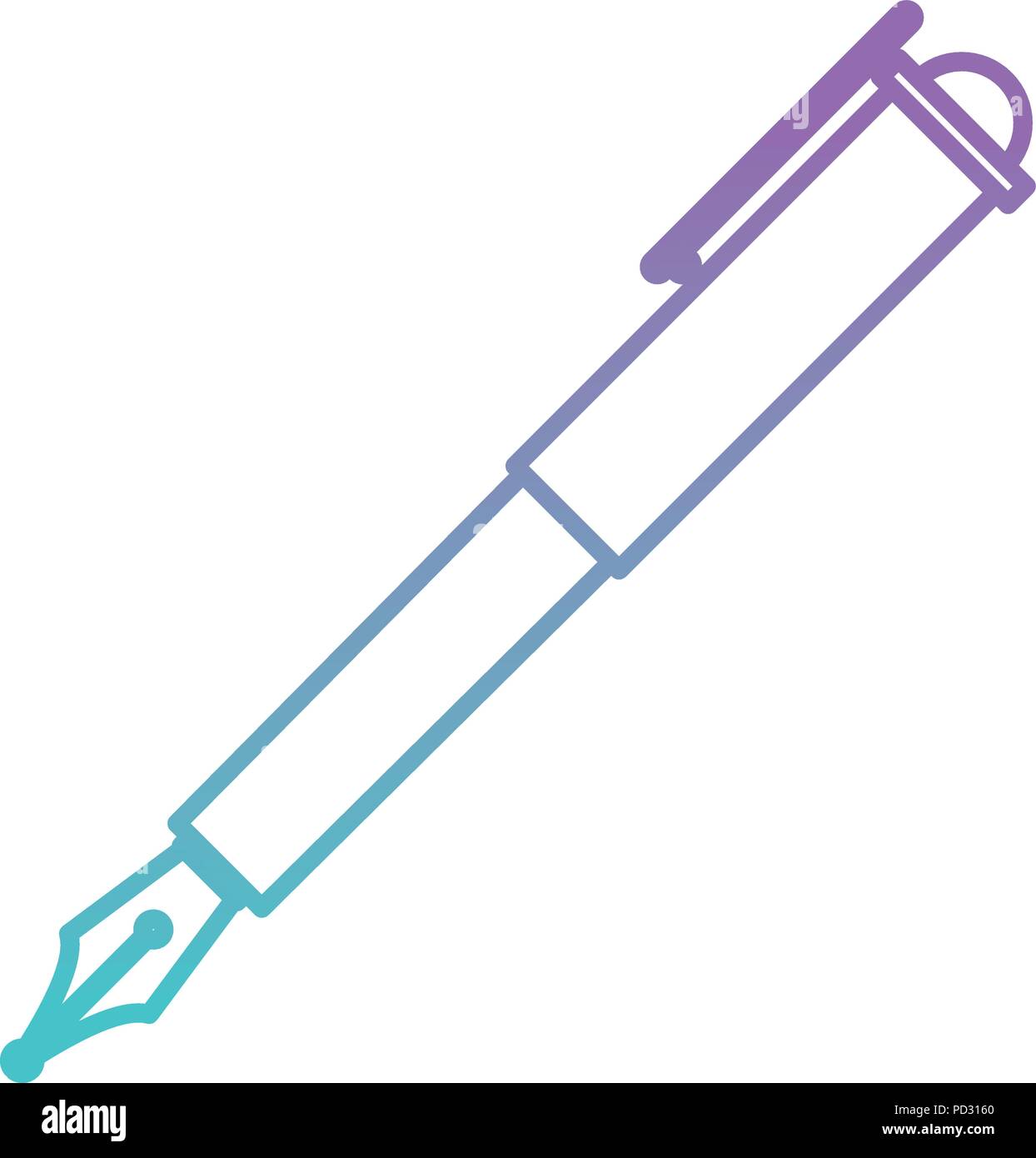 elegant pen isolated icon Stock Vector Image & Art - Alamy