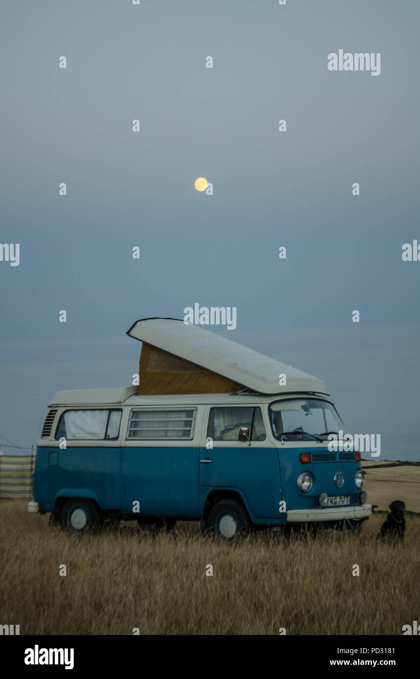 Bay window VW campervan Stock Photo - Alamy