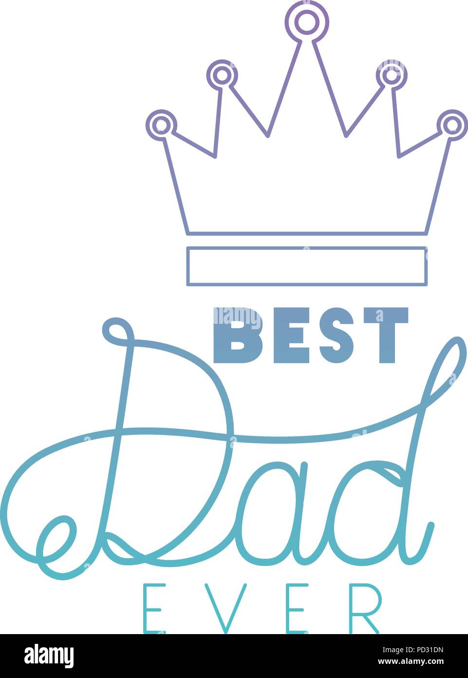 fathers day handmade font with king crown Stock Vector Image & Art - Alamy