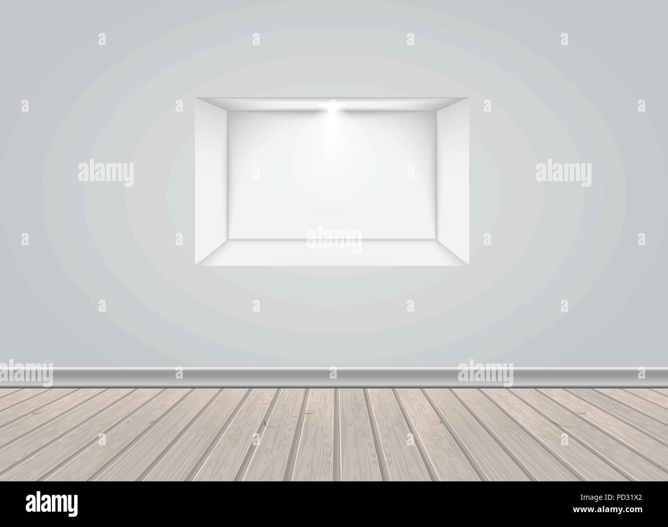 White wall empty niche Stock Vector Images - Alamy