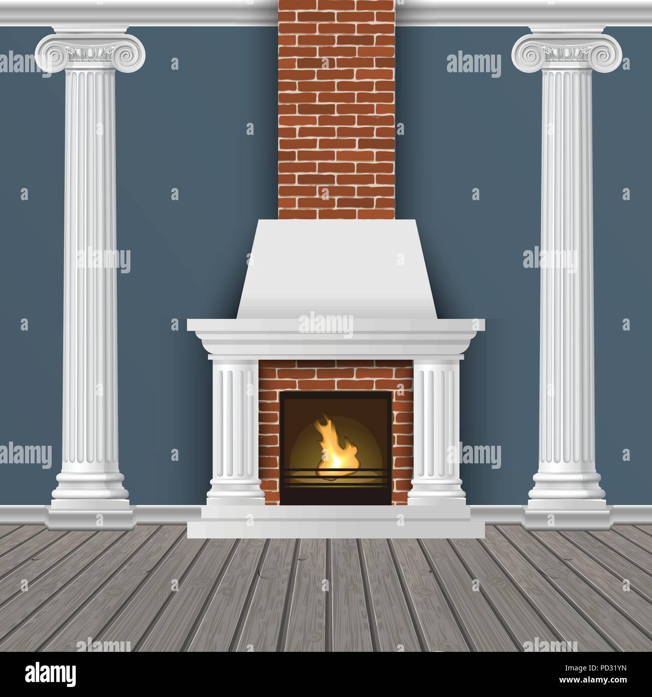 Fire column Stock Vector Images - Alamy