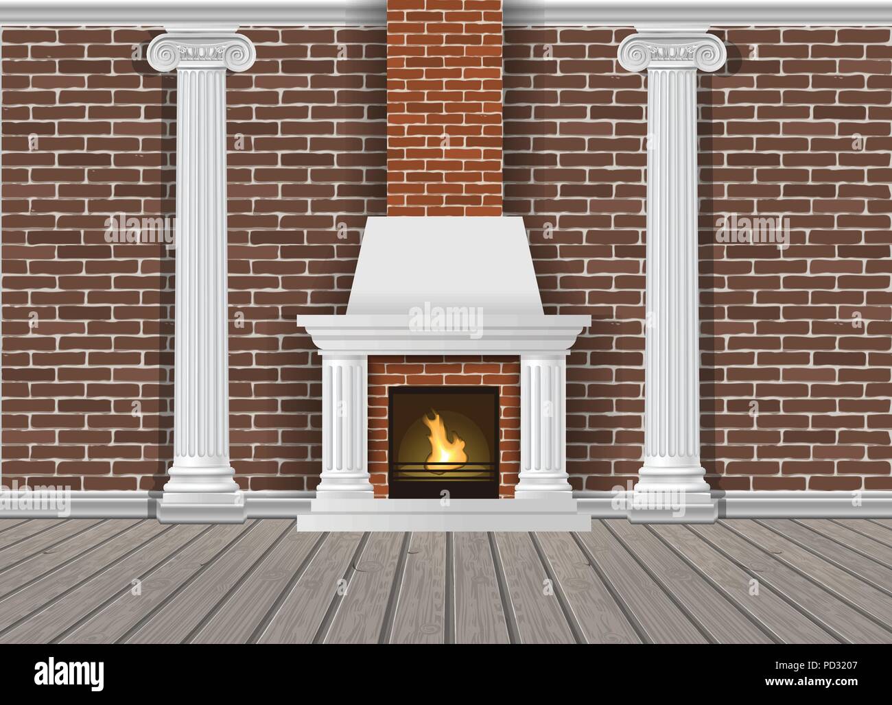 Fire column Stock Vector Images - Alamy