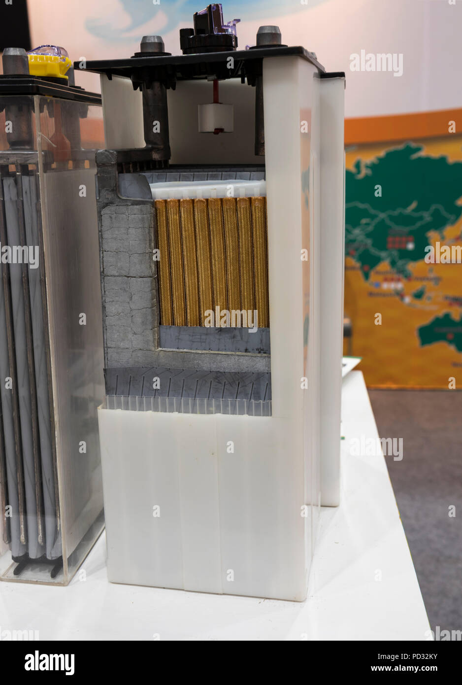 inside or cross section of industrial battery Stock Photo - Alamy