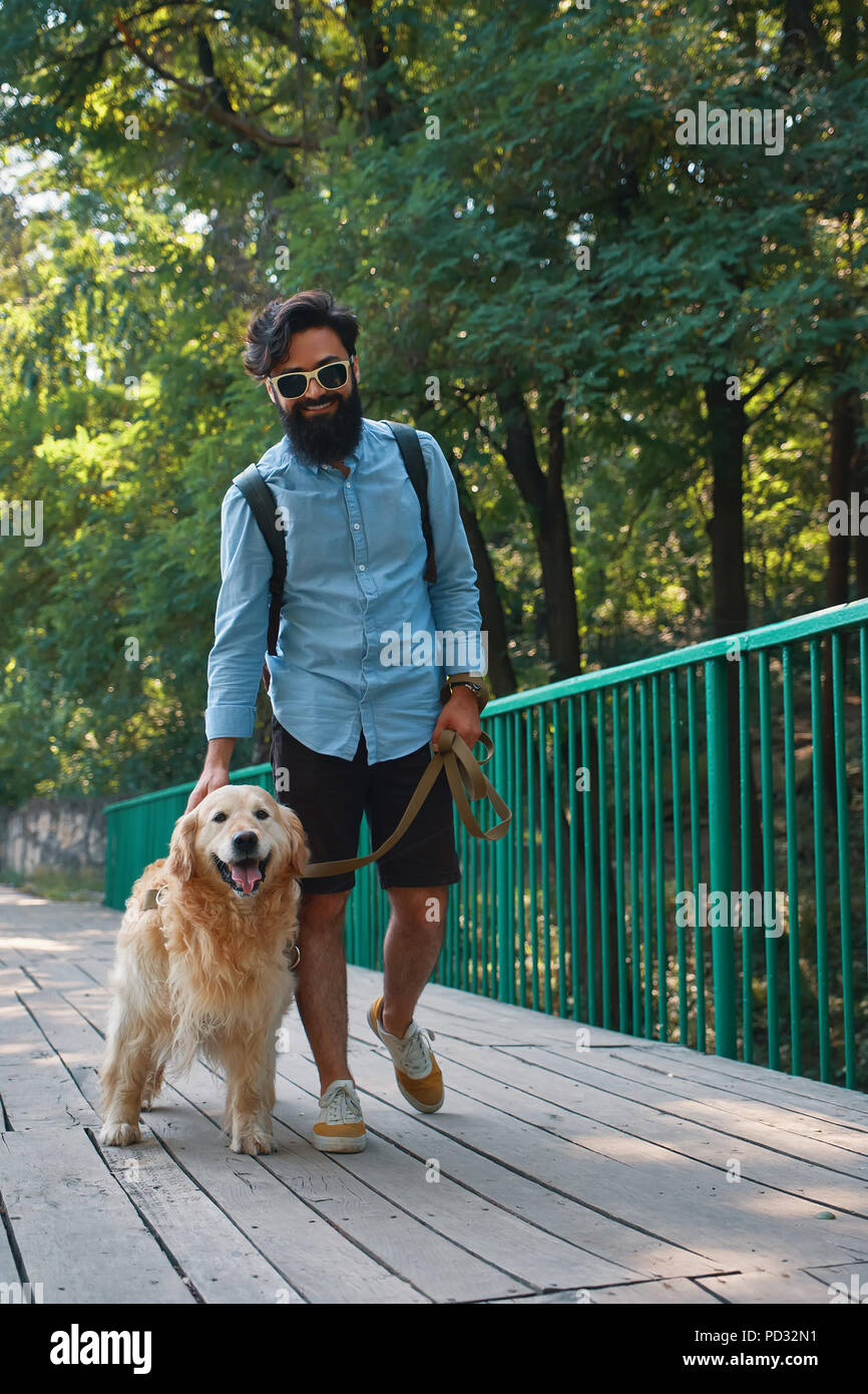 Morning walk dog hi-res stock photography and images - Alamy
