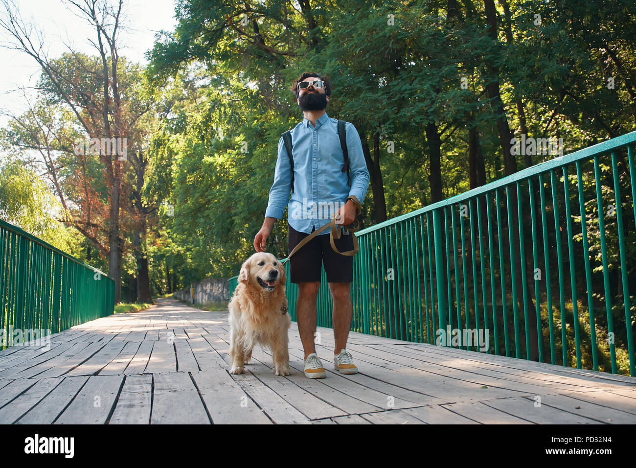 Morning walk dog hi-res stock photography and images - Alamy