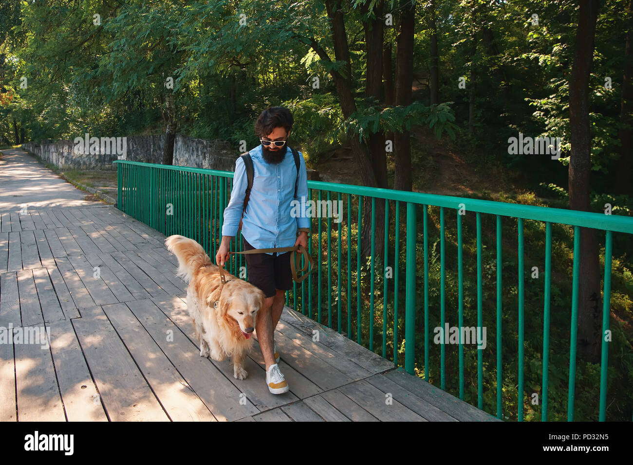 Morning walk dog hi-res stock photography and images - Alamy