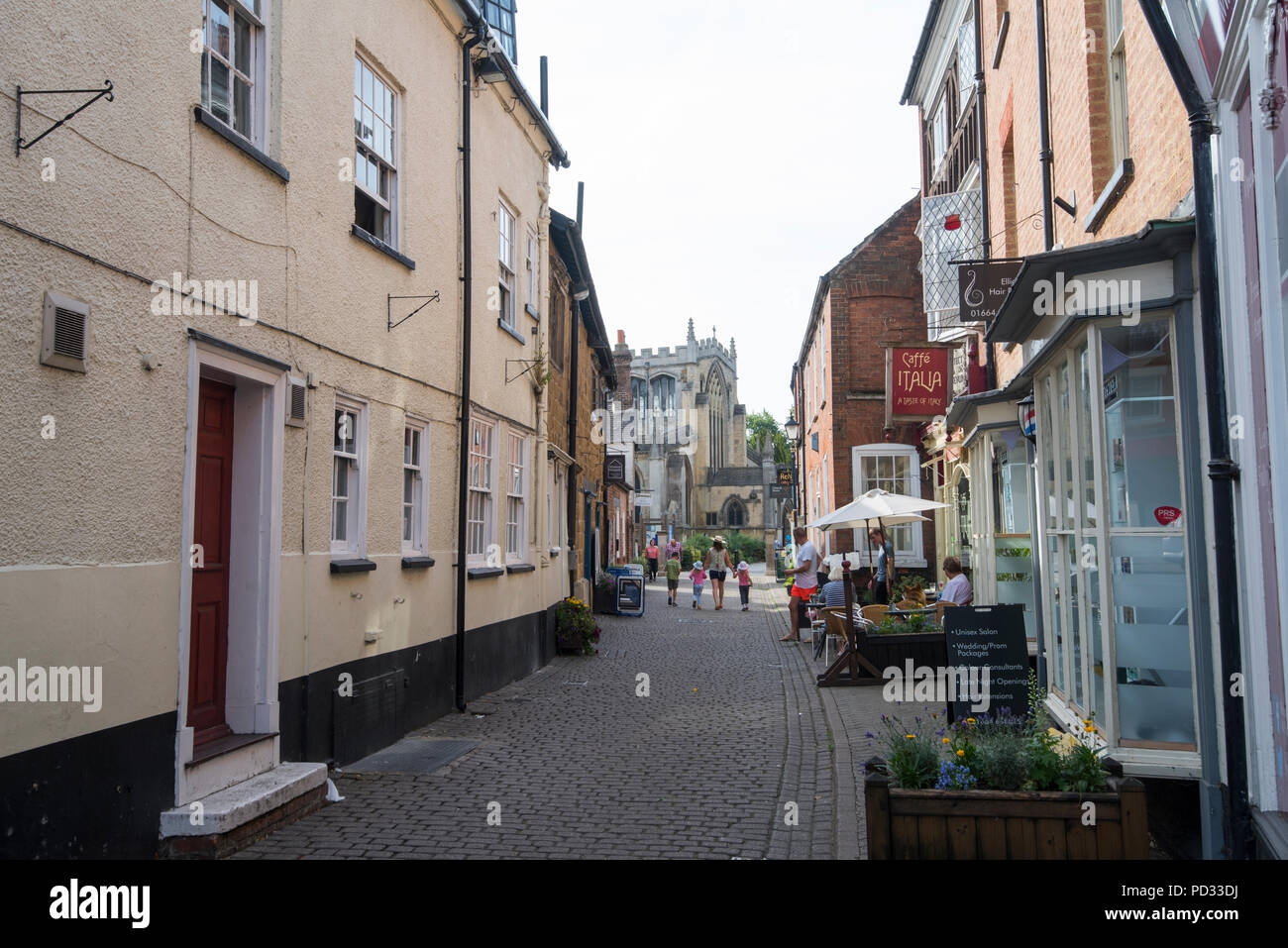 Church Street in Melton Mowbray, Leicestershire England UK Stock Photo ...