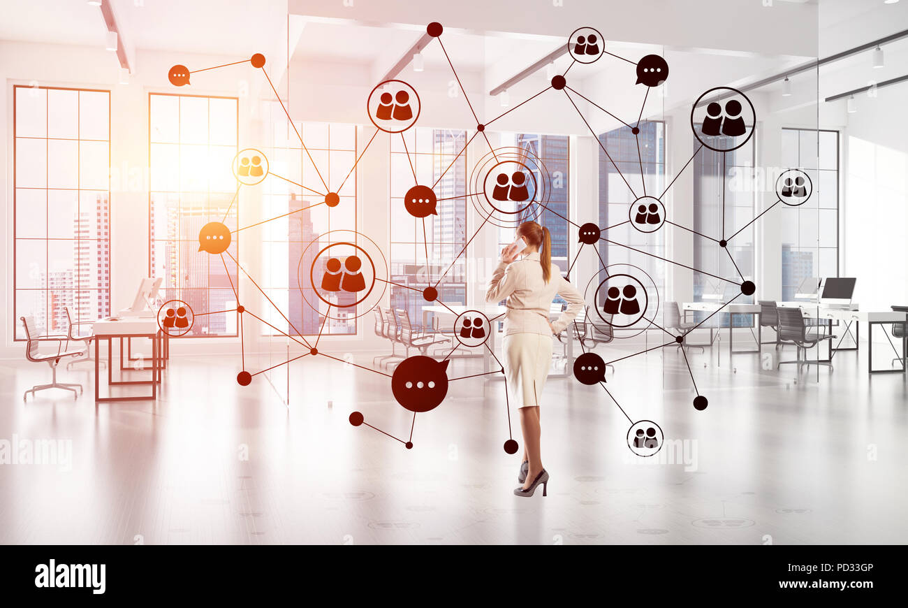 Networking and social communication concept as effective point for ...