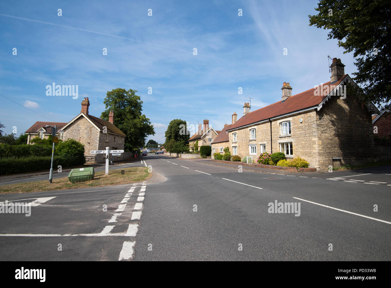 The pretty village of Empingham in Oakham, Rutland England UK Stock ...