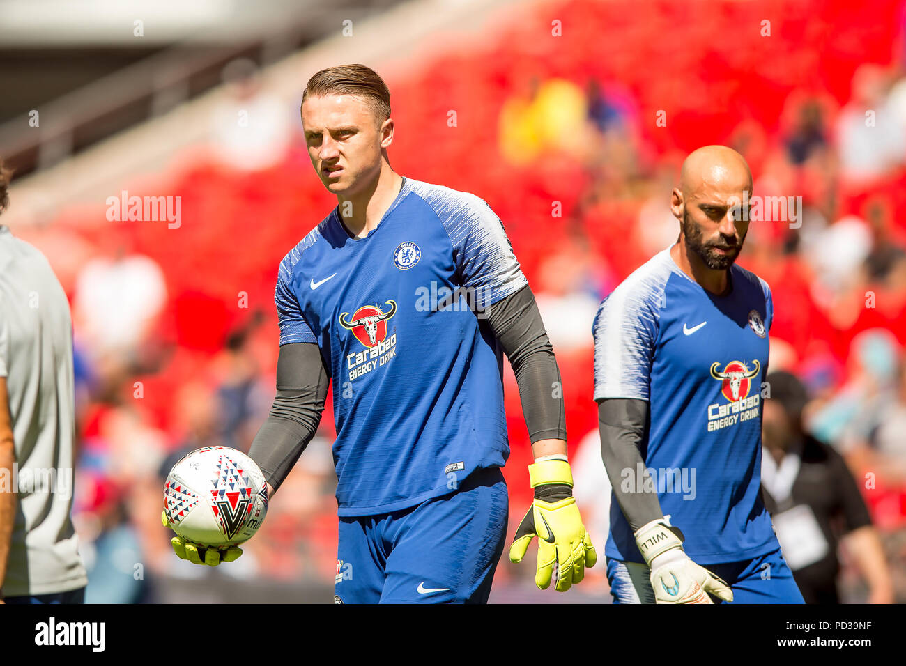 Marcin Bulka of Chelsea during the 2018 FA Community Shield match ...
