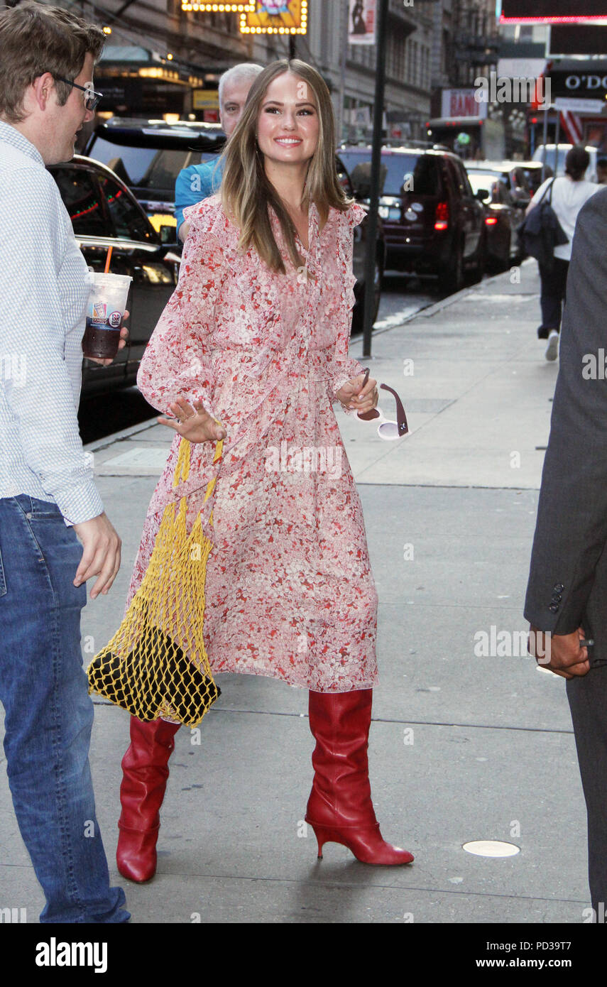 New York, NY, USA. 6th Aug, 2018. Debby Ryan seen at Good Morning ...