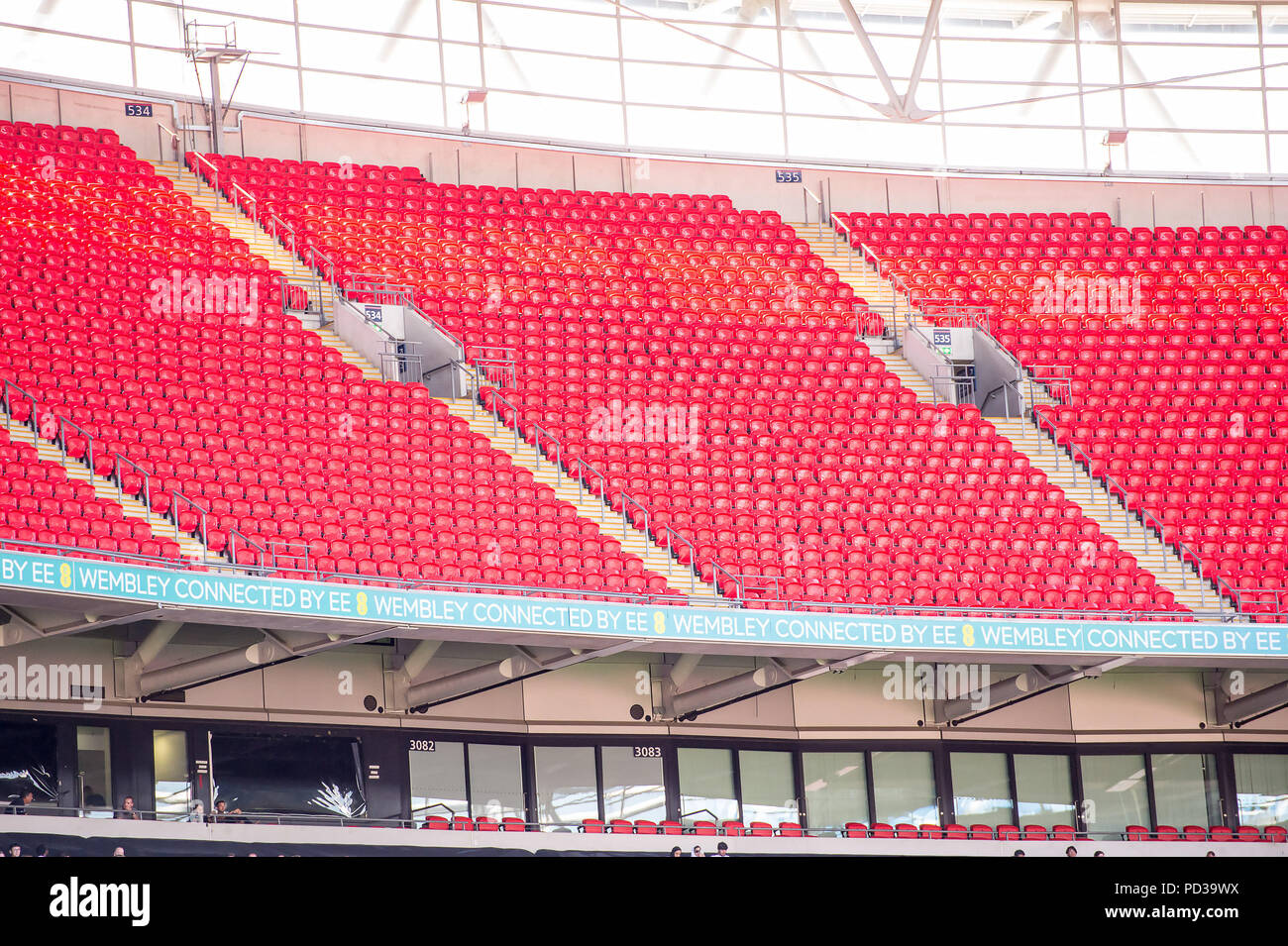 Empty seats at Wembley during the 2018 FA Community Shield match ...