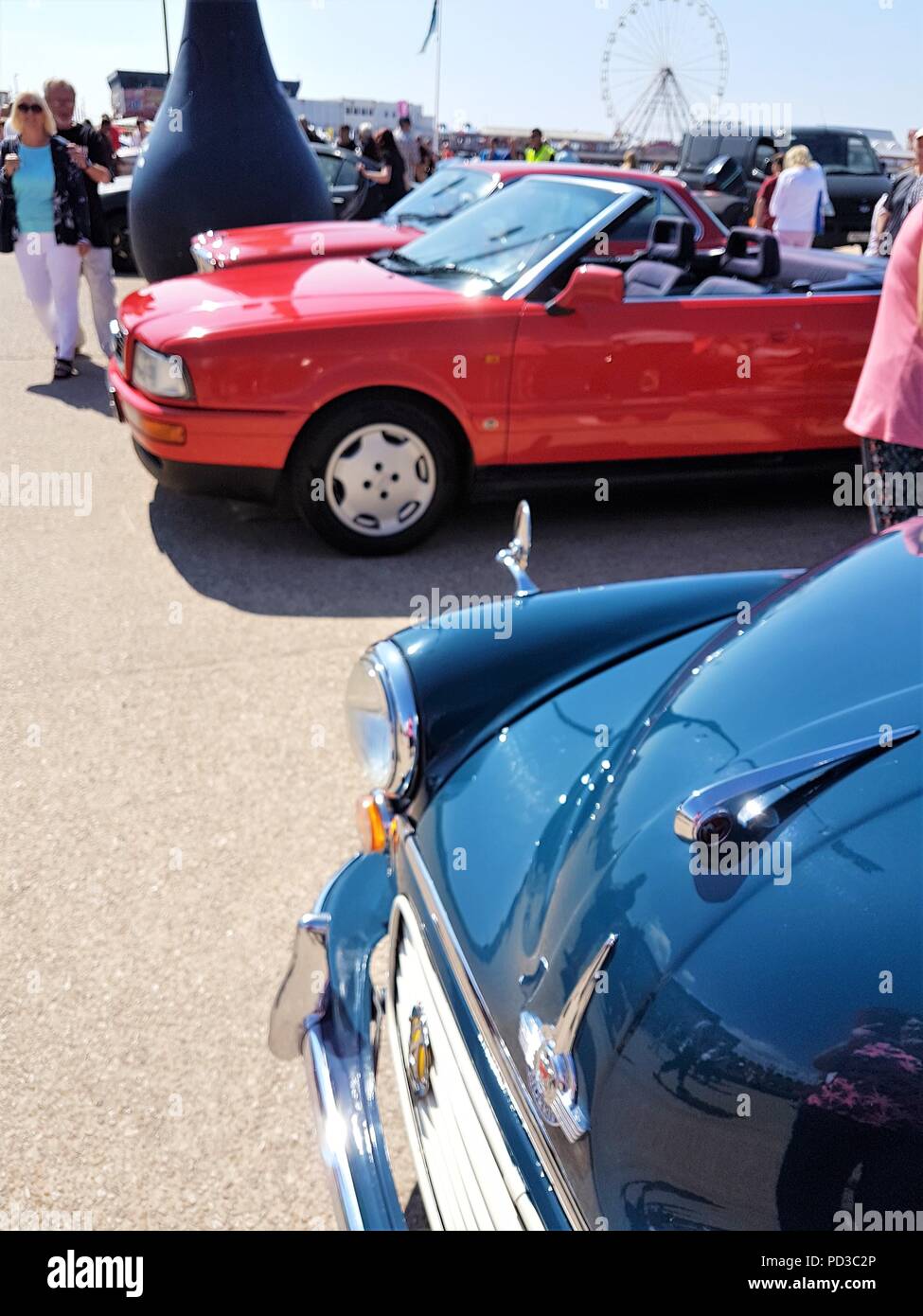 Blackpool, UK Classic Car Show 05.08.2018 - People enjoying display of ...