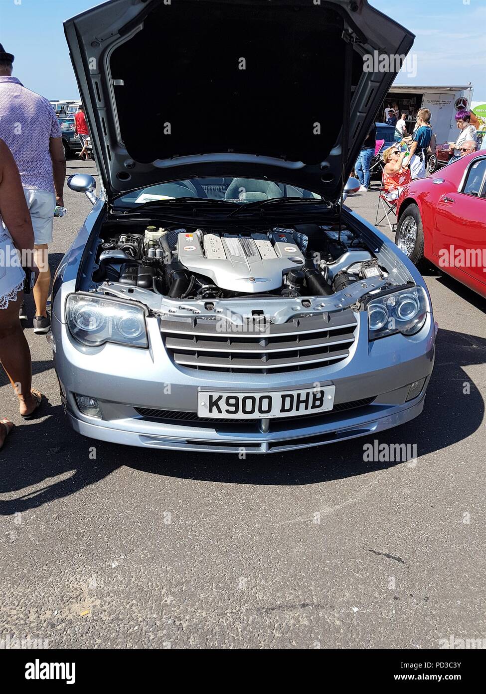Blackpool, UK Classic Car Show 05.08.2018 - People enjoying display of ...